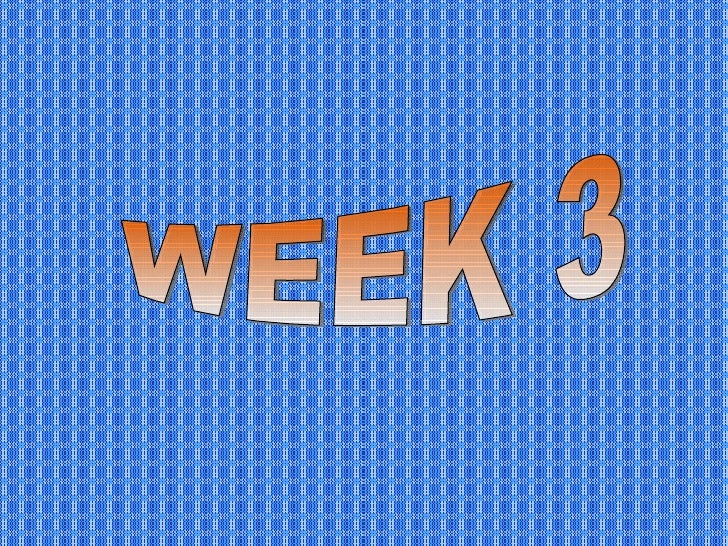 WEEK 3