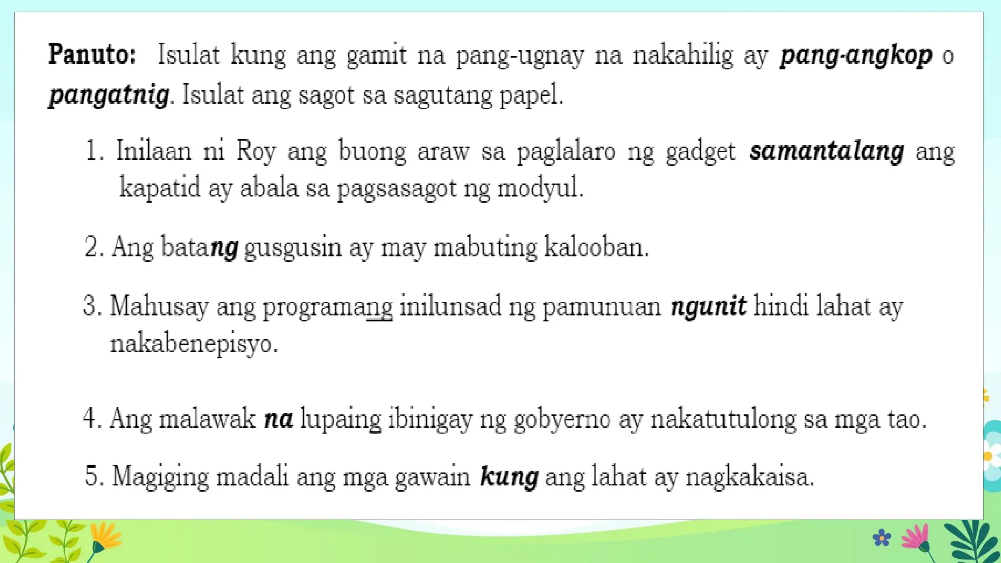 Week-4-Day-1-5. Argumento at paglalagom o pagbubuod. pptx | PPTX