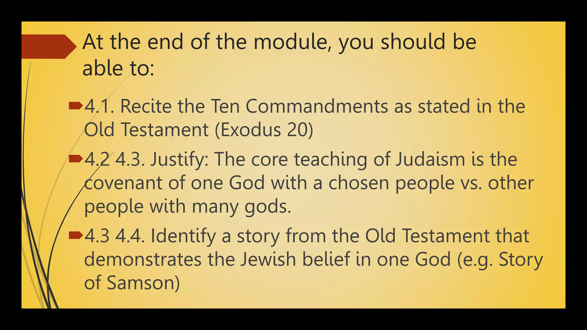 Week -4 Judaism Lesson 4.pptx | Judaism | Religion & Spirituality