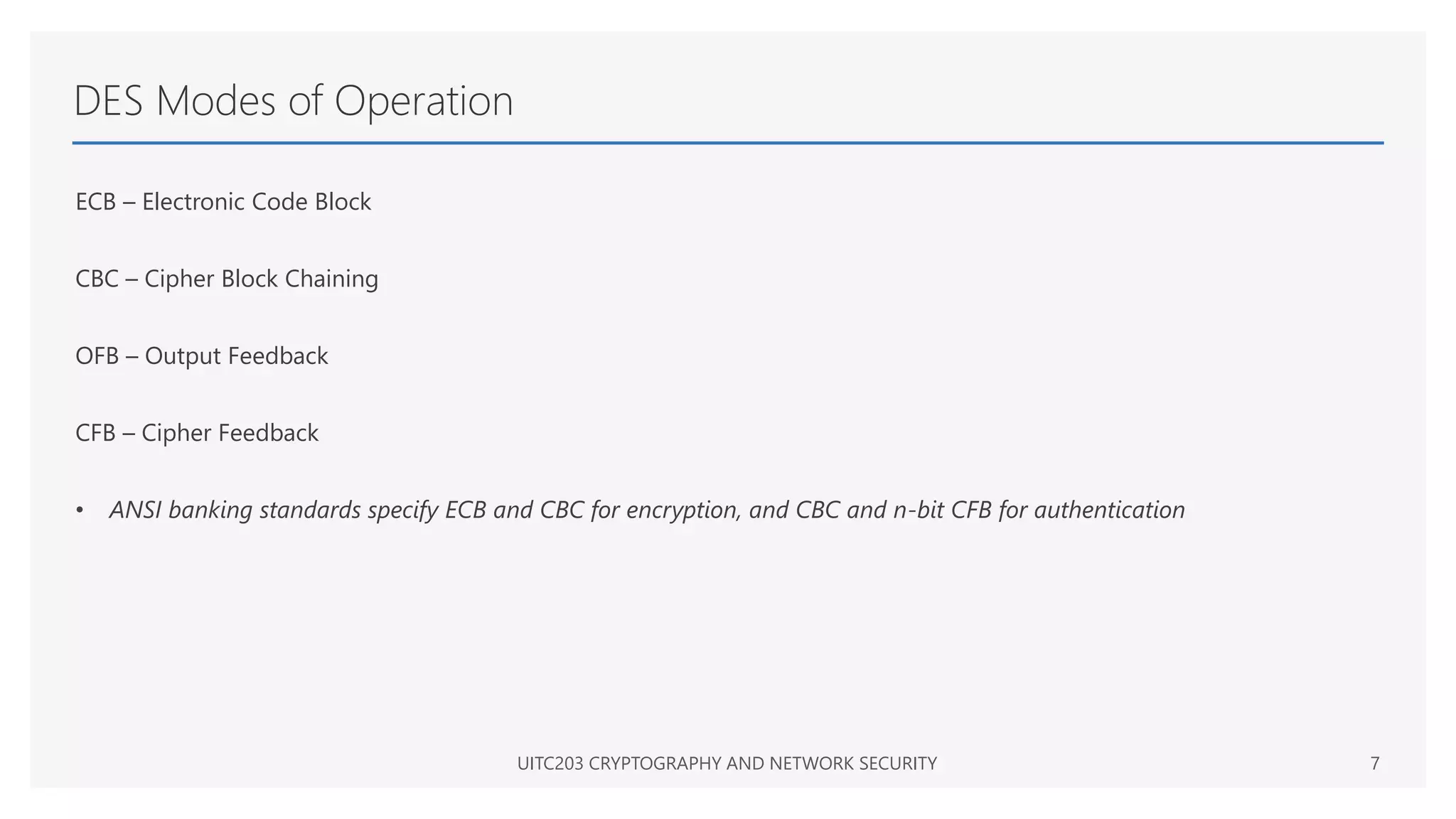 Data Encryption Standard | PPTX