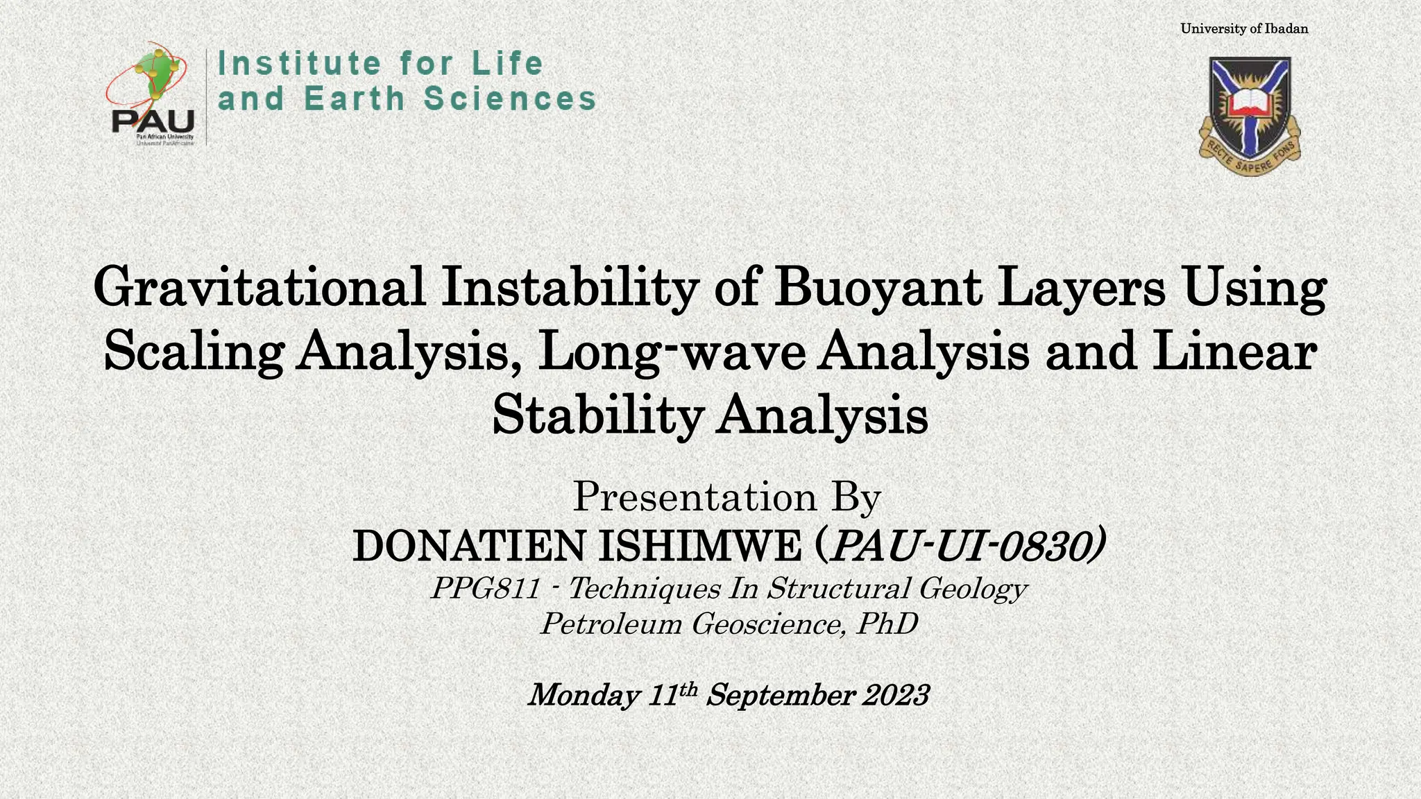 WGravitational Instability of Buoyant Layers Using Scaling Analysis ...