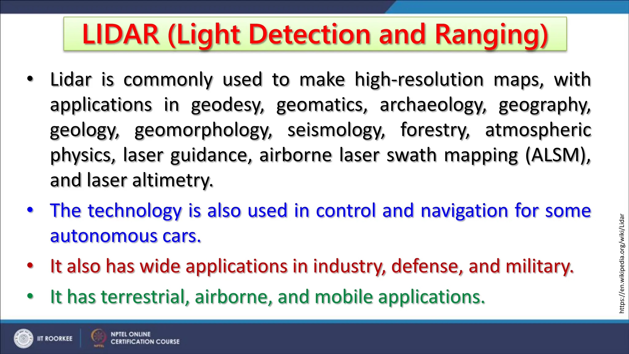 LiDAR Technique and Applications, Remote sensing.pdf