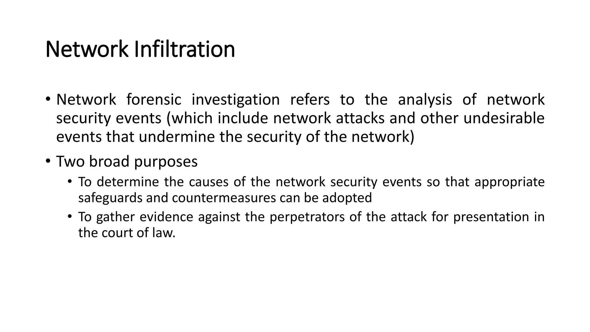 Week-9-Network- Forensi presentation based on industry | PDF