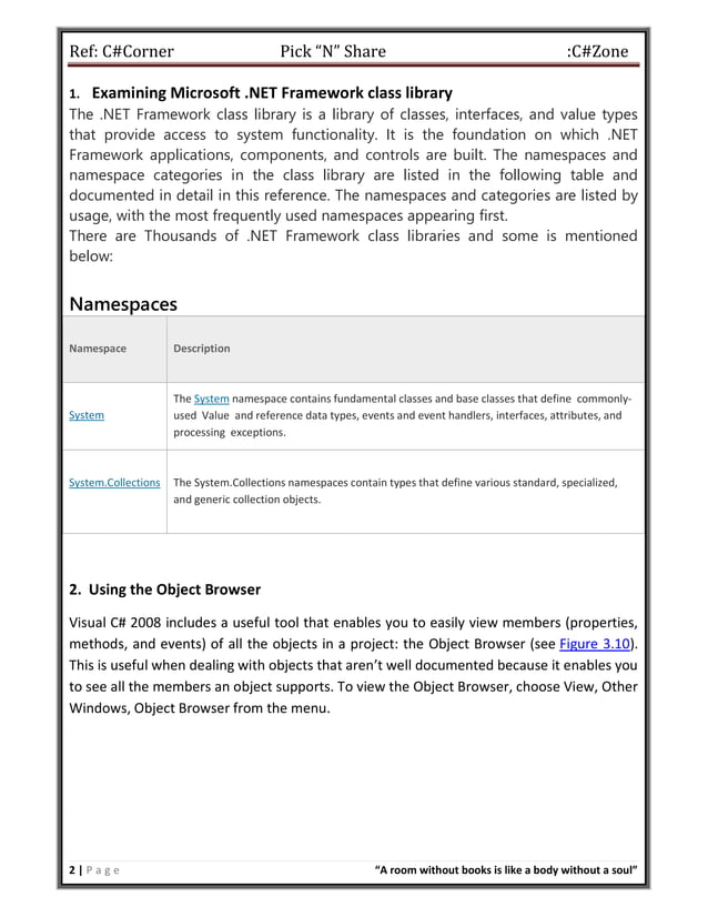 Building .NET-based Applications with C# | PDF