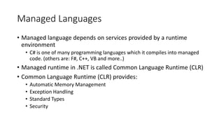 Introduction to C# - Week 0 | PPT | Free Download