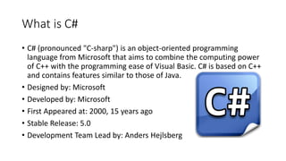 Introduction to C# - Week 0 | PPT