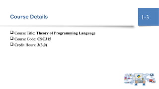 Chapter 1: Theory of programming languages | PPTX