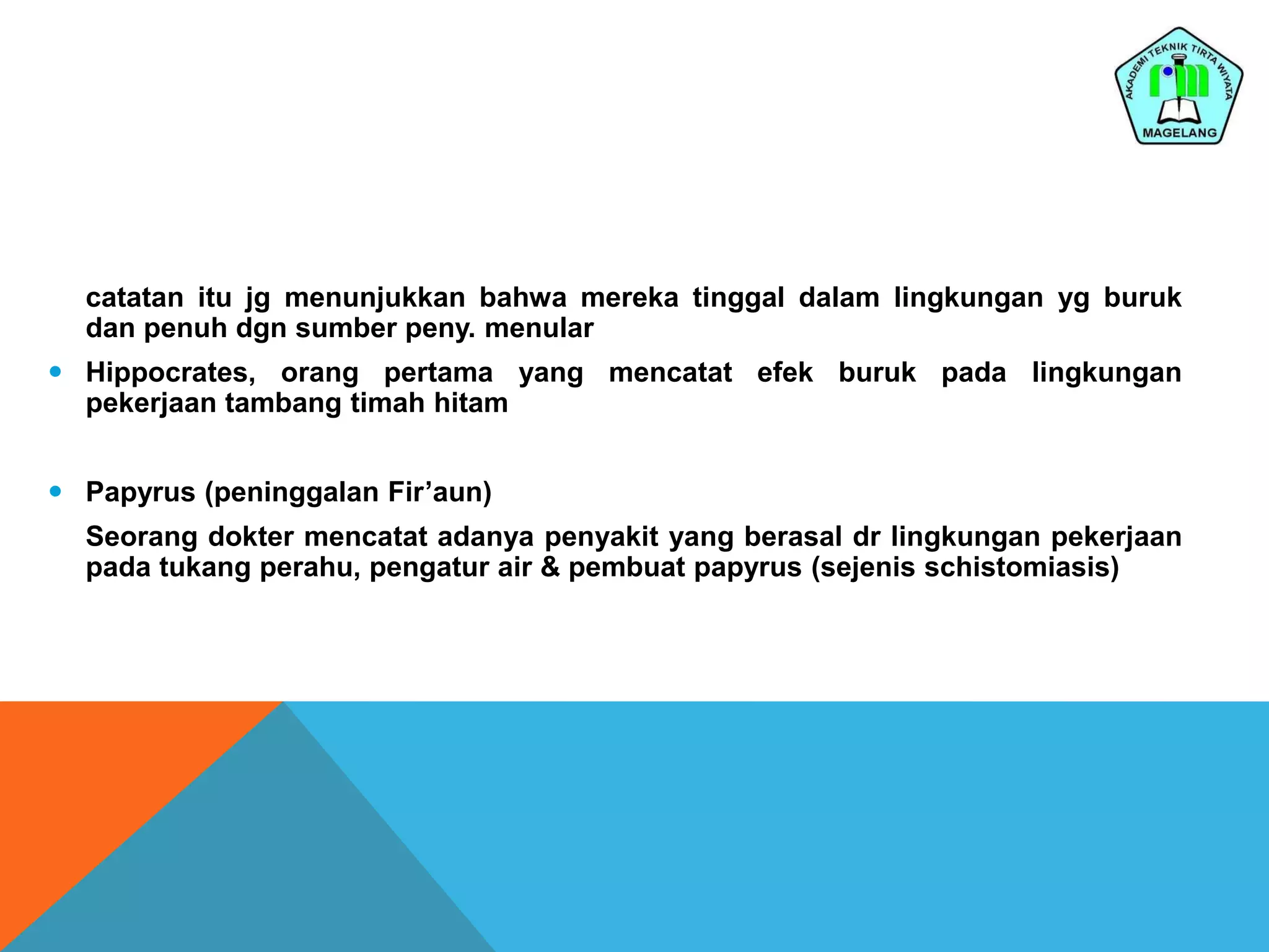 Week 01 pengantar ilmu kesehatan lingkungan | PPT