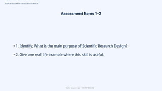 Comprehensive Guide to Scientific Research Design for Grade 12 Students ...