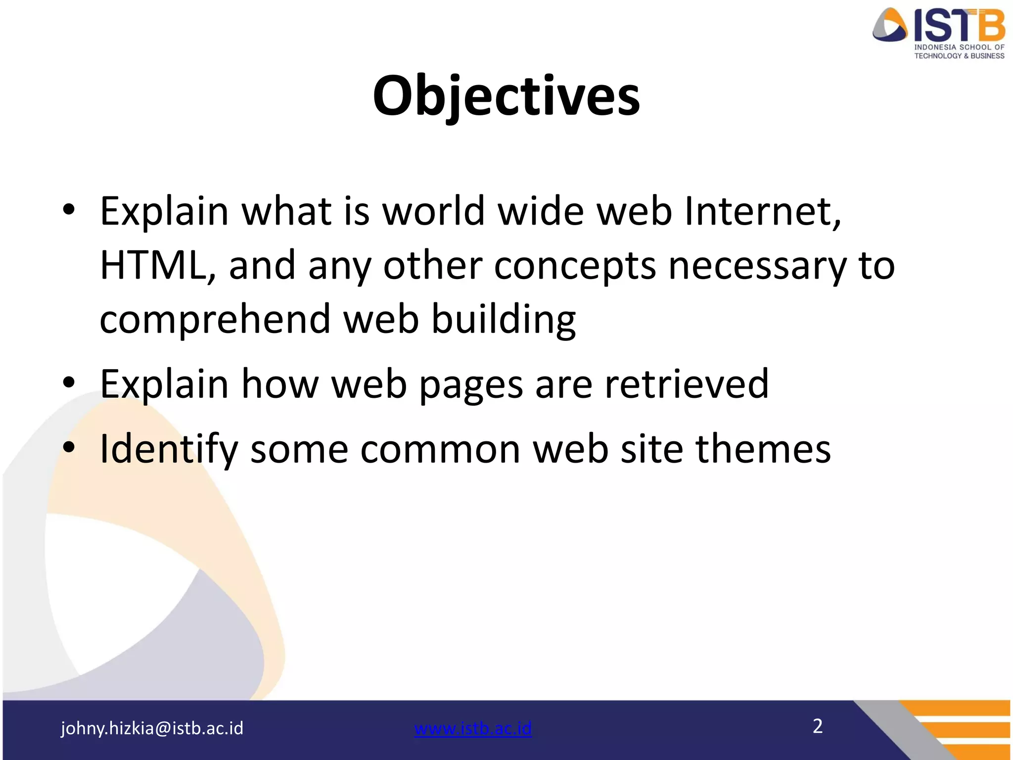 IS341 - Week01 the world wide web architecture | PDF