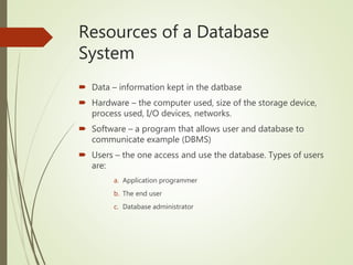 Database Concepts and Components | PPTX