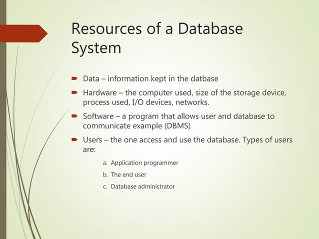 Database Concepts and Components | PPTX | Databases | Computer Software and Applications