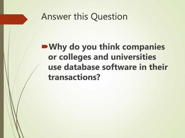 Database Concepts and Components | PPTX | Databases | Computer Software and Applications