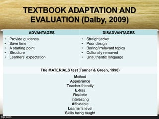 Textbook adaptation in ELT | PPTX