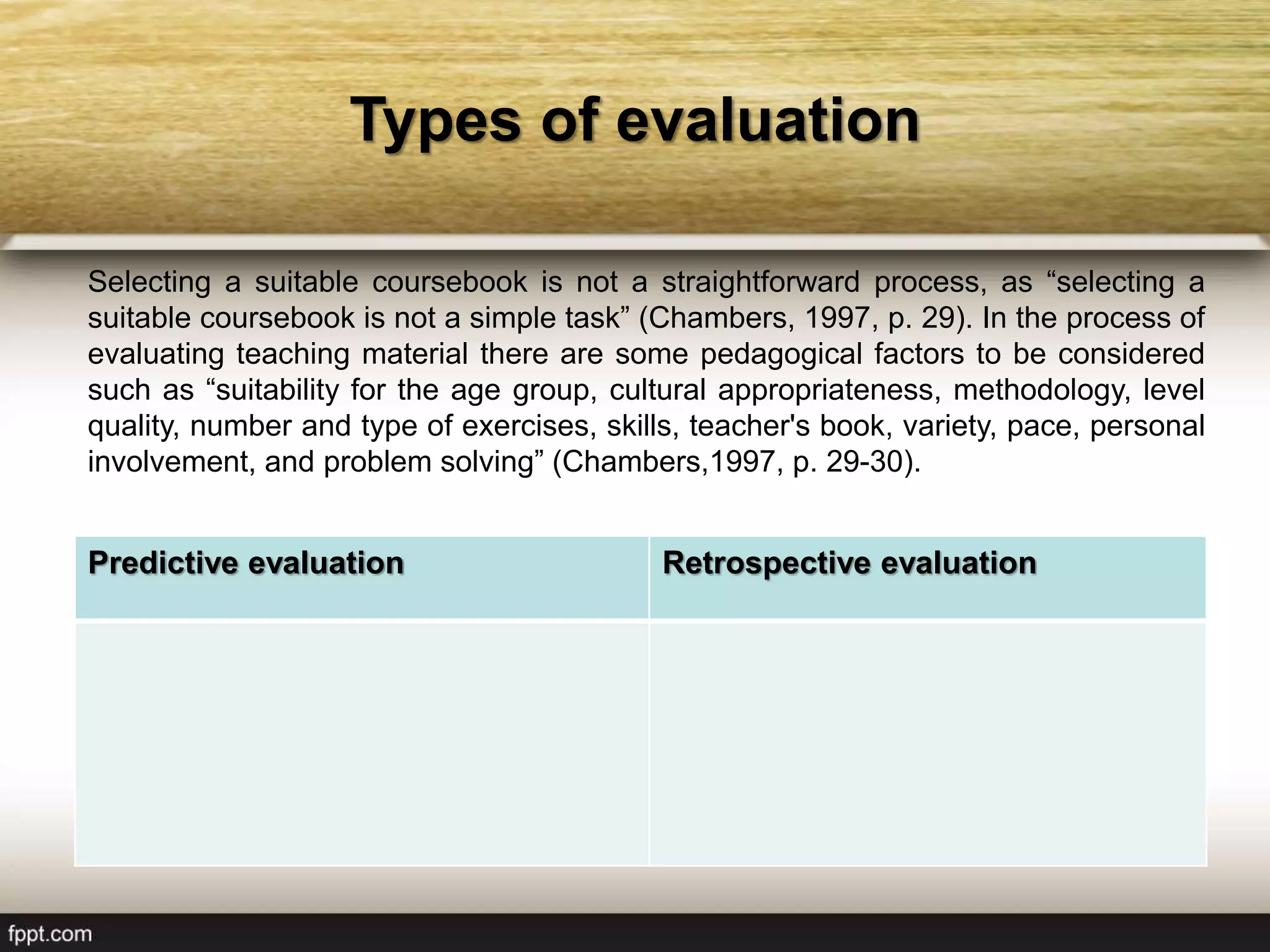 Textbook selection in ELT | PPTX