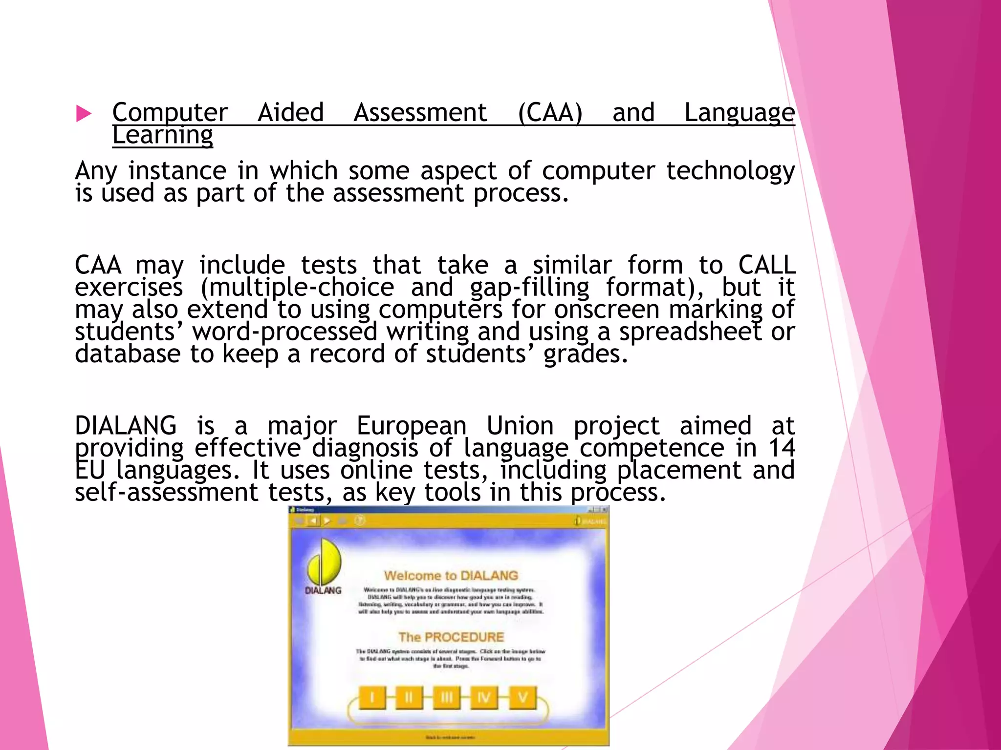 Computer assisted language learning | PPTX