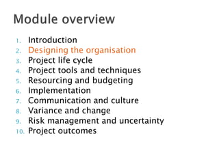 Designing the Project Organization | PPT