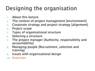 Designing the Project Organization | PDF