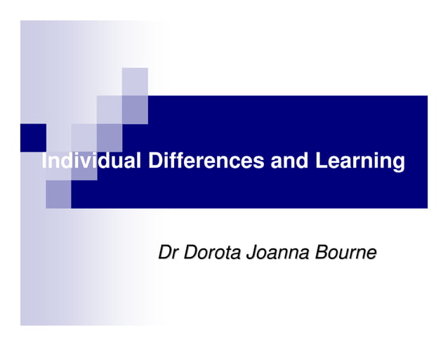 Individual Differences and Learning | PDF | Science