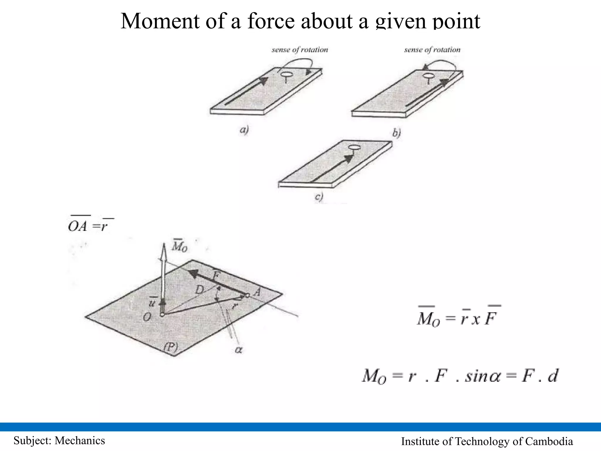 Mechanics Statics (system of force) | PPT