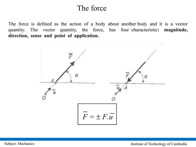 Mechanics Statics (system of force) | PPT