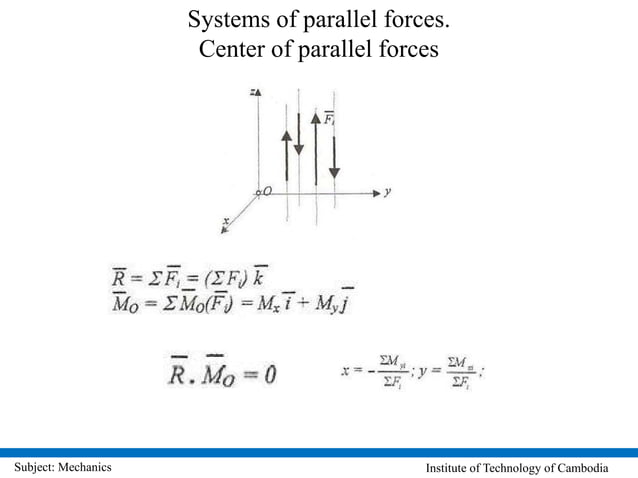 Mechanics Statics (system of force) | PPT