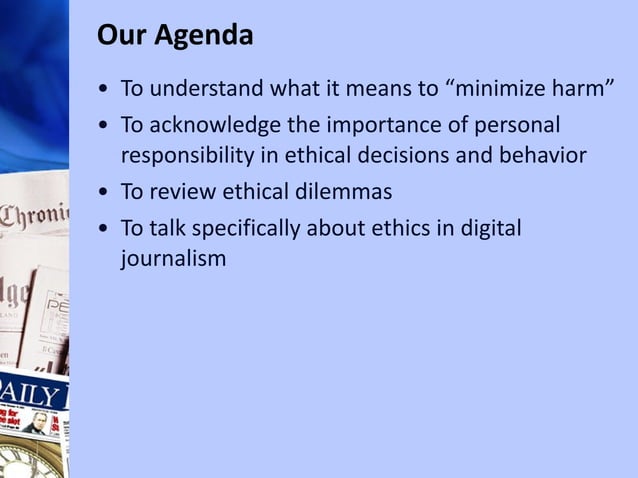 Ethics In Journalism | PPT