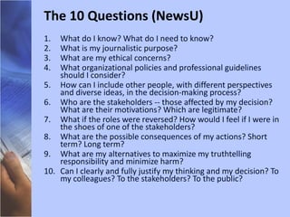 Ethics In Journalism | PPT