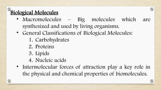 Week 03-Physical-Science Biological Molecules | PPT