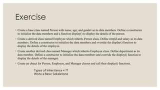 Polymorphism.Difference between Inheritance & Polymorphism | PPTX