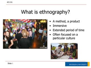 How To Do Ethnography and Field Research | PPT
