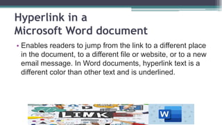 Week 04_Lesson 01_Hyperlinks.pptx | Desktop Publishing | Computer ...