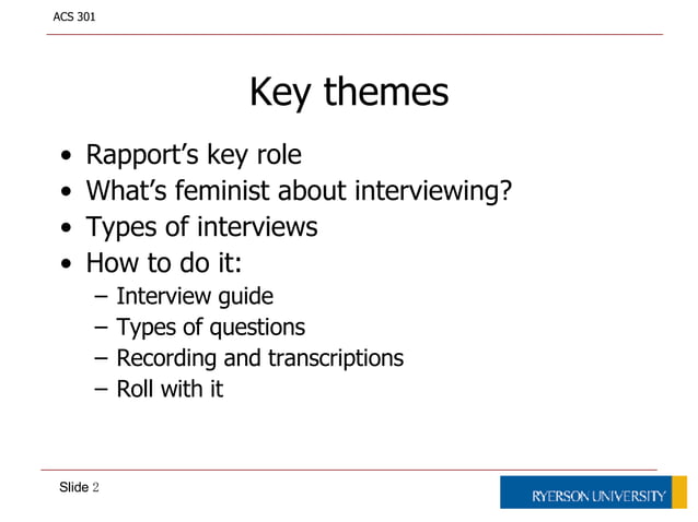 How to Conduct Qualitative Interviews | PPT