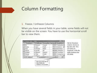Working with Data in a Table File | PPTX