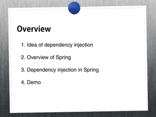 Spring and dependency injection | PDF | Programming Languages | Computing