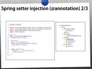 Spring and dependency injection | PDF | Programming Languages | Computing