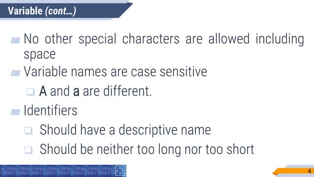 Week 08 - Identifier.pdf | Programming Languages | Computing