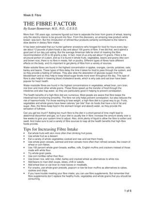 herbalife notes on Fibre | PDF