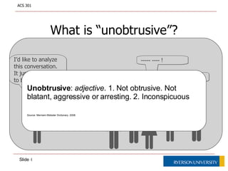 Unobtrusive research methods | PPT