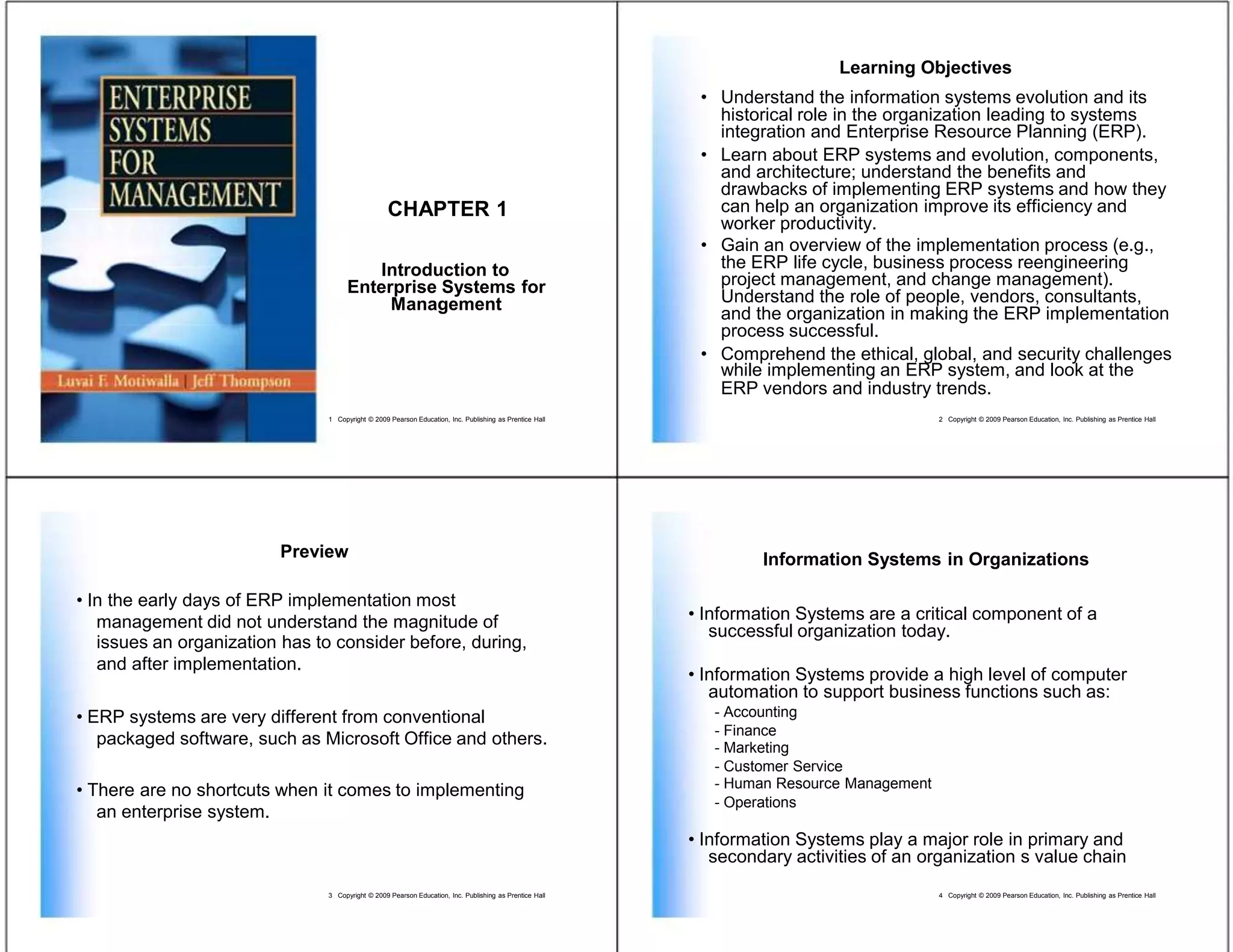 Introduction: Enterprise Systems for Management | PPTX