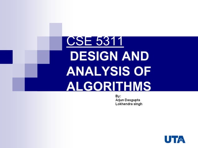 DESIGN AND ANALYSIS OF ALGORITHMS | PPT