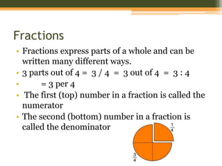 Week 1 Roman Numerals and Fractions | PPT