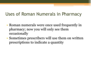 Week 1 Roman Numerals and Fractions | PPT
