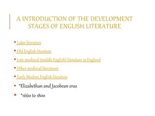 Introduction to English Literature | PPTX