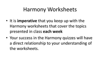 Harmony 1 Week 1 | PPTX