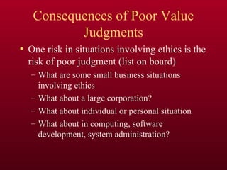 Week 1. intro to ethics | PPT | Technology & Computing