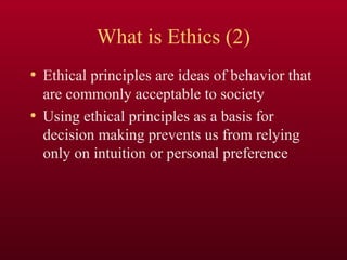 Week 1. intro to ethics | PPT | Technology & Computing