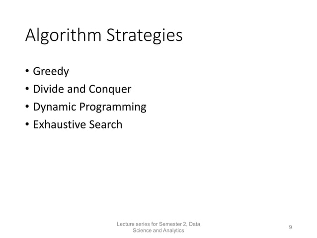 Week 1 Data Structures And Algorithms Ppt