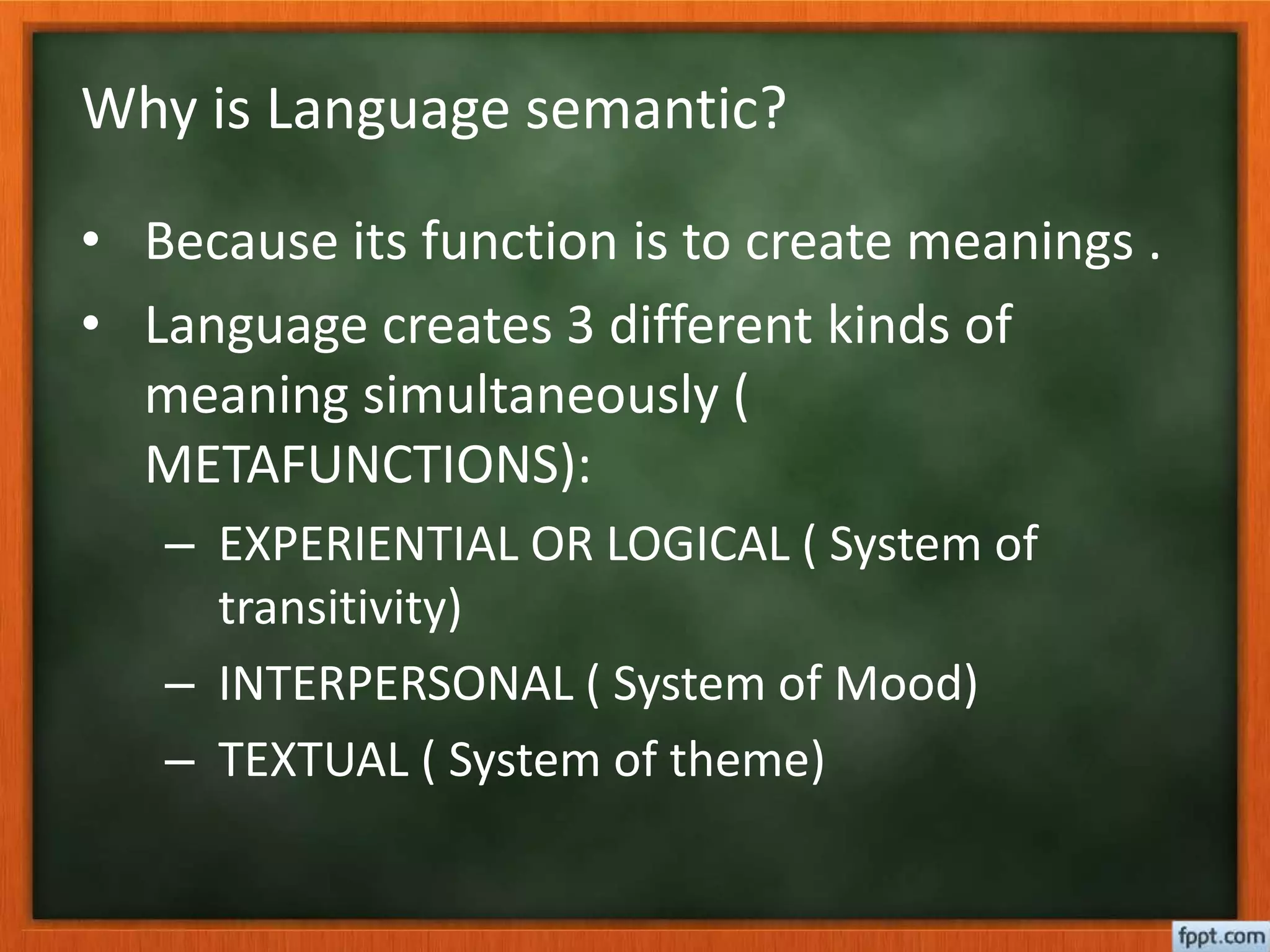 Week 1 - functional grammar | PPT
