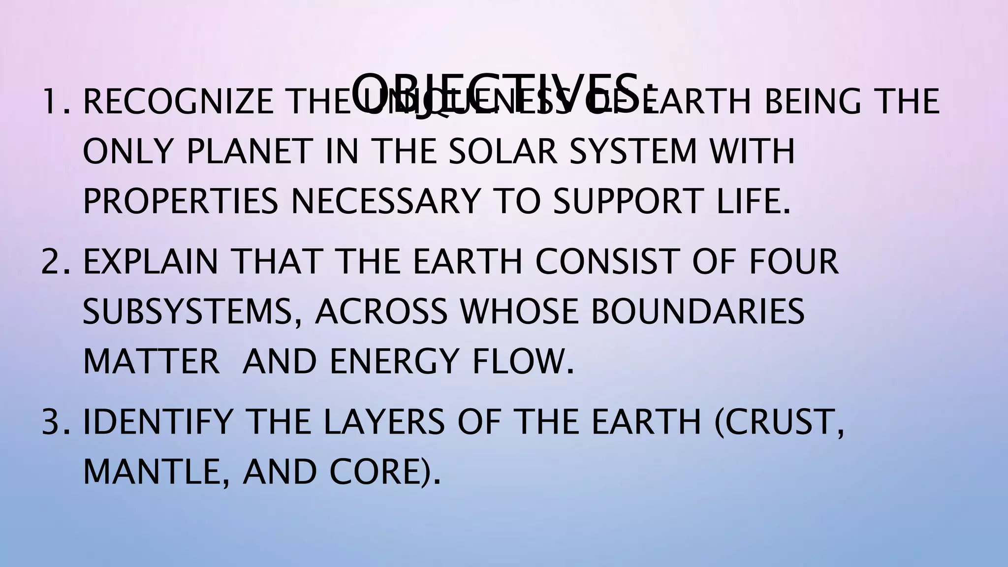 Earth and Life Science Grade 11 SHS | PPTX